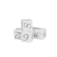 China Wooden Baby  Milestone Blocks Set of 6 with Canvas Bag Packing for sale