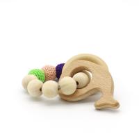 China Custom Beech Wood Baby Teether Ring for 0-24 Months for sale