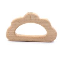 China Beech wooden teether Ring -Heart shaped baby teether for sale