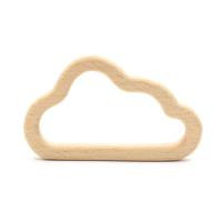 China Beech wooden teether Ring -Heart shaped baby teether for sale