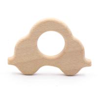 China Beech wooden teether Ring -Heart shaped baby teether for sale