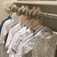 China Mom Baby Shower Hanging Clothes Dividers Wardrobe Cabinet Dividers For Clothes for sale