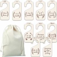 China Hot Selling Eco-friendly Wooden Baby Closet Dividers Hanging Set  For Newborn Gift for sale