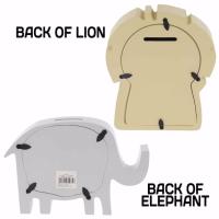 China Personalised Engraved Lion Money Box Bank Kids Savings Pocket Money Piggy Bank  Wooden Animal Money Box Gift for Babies for sale