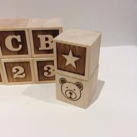 China Letter Pinewood Wooden Milestone Blocks Baby ABC Alphabet Blocks Photo Props for sale