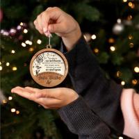 China wooden Memory Ornament  Christmas Gifts Memorial Ornaments  Laser File  In Memory Ornament for sale