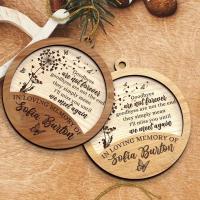 China wooden Memory Ornament  Christmas Gifts Memorial Ornaments  Laser File  In Memory Ornament for sale