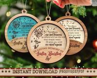 China wooden Memory Ornament  Christmas Gifts Memorial Ornaments  Laser File  In Memory Ornament for sale