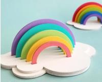 China wooden Rainbow paint kit DIY kid craft  rainbow decor  laser cut wood for sale