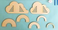China wooden Rainbow paint kit DIY kid craft  rainbow decor  laser cut wood for sale