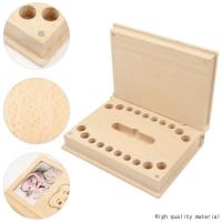 China wooden Book shaped tooth box ,baby teeth case for birthday gift for sale