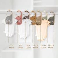 China Double Sided Newborn Baby Cloth Divider Card 24 Month Bedroom Closet Divider for sale