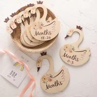 China Wooden Baby Cloth Divider Card Milestone Closet Partition Board for sale