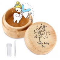 China Tooth Fairy Box Wooden Box Souvenir Dropped Tooth Keepsake Storage Box Gift for Boy or Girl for sale