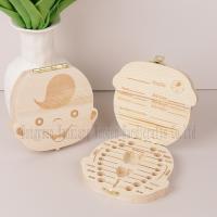 China Baby Tooth Fairy Box, First Tooth Keepsake Box for Kids - Wooden Tooth Holder & Storage Gift Box for Boys and Girls for sale