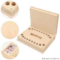 China wooden Book shaped tooth box ,baby teeth case for birthday gift for sale