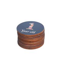 China Colored Custom Baby monthly discs -High Quality Smooth surface  and water proof 5mm thickness Ply wood card discs for sale