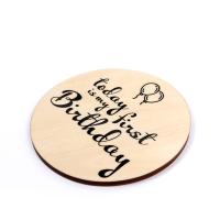 China Baby Monthly Milestone Cards Wooden Printed Milestone Discs for Baby Newborn Gifts-customized design accept for sale