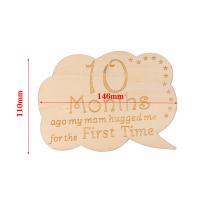 China Cloud shaped Baby Monthly Milestone Cards  Wooden Printed Milestone Discs for  Baby  Newborn Gifts-customized design accept for sale