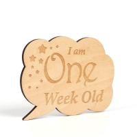 China Eco-Friendly Personalized Wooden Baby Announcement Plaque - Perfect for Newborn Gifts for sale