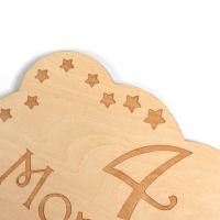 China Eco-Friendly Personalized Wooden Baby Announcement Plaque - Perfect for Newborn Gifts for sale