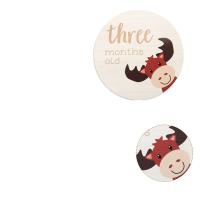 China Monthly Milestone Cards - The Perfect Wooden Discs for Adorable Animals Milestone Cards of Your Newborn Boy/Girl for sale