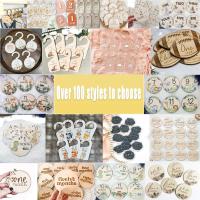China Monthly Milestone Cards - The Perfect Wooden Discs for Adorable Animals Milestone Cards of Your Newborn Boy/Girl for sale