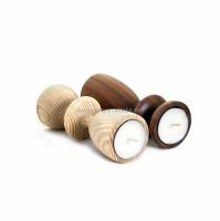 China High quality Personalized Ash Wooden Candle Holder for Rustic Wedding Party Birthday Holiday for sale