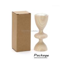 China High quality Personalized Ash Wooden Candle Holder for Rustic Wedding Party Birthday Holiday for sale