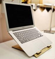China Amazon Creative Wooden Laptop Stand, Foldable Adjustable Computer Wooden MacBook Stand for Desk Portable Universal for sale