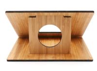 China Amazon Creative Wooden Laptop Stand, Foldable Adjustable Computer Wooden MacBook Stand for Desk Portable Universal for sale