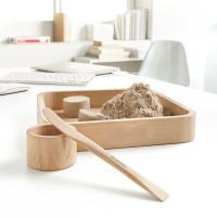 China Mini Zen Decor Meditation Gifts-Japanese Zen Garden Kit for Desk - Sand Garden Tools and Accessories Box Set for Office Desktop for sale
