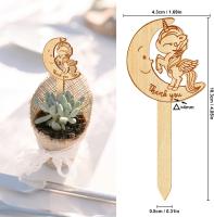 China Succulent Tags Watch Me Grow Wooden Plant Label Garden Marker Plant Sign Succulent Labels for Mother's Day Baby Shower for sale