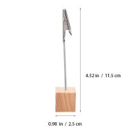 China Wooden colored memo clip pine wood base note clip desktop ornaments  wooden photo clip for sale