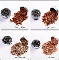 China wood smoker cocktail kit Chip Cocktail smoker sawdust 4 different flavors perfect for smoking drinks apple, cherry, oak, pecan for sale