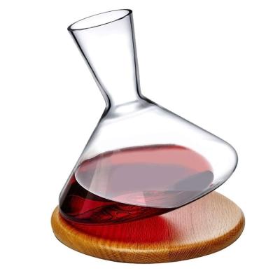China Solid Wooden Balance Wine Decanter -Pine  Wooden Base only for sale