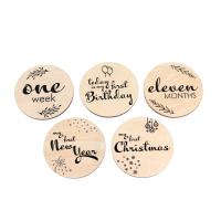 China Baby Milestone Cards Keepsake- Set of 13 Monthly Age Discs Card  Double Sided Blocks Wedding Milestone Cards for sale