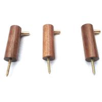 China Modern Wooden Coat Hook with Brass Stick - Sapele Walnut Beech for sale