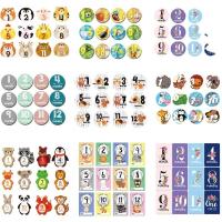 China Wooden baby Monthly Milestone card Baby Milestone CD photo prop Baby growth card and pregnancy gift card for sale