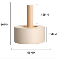China 100ML Round shaped Reed Diffuser Glass Bottles with Beech wooden round lid for living Room for sale