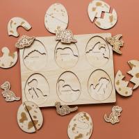 China Montessori Toy wooden  Mushroom Growth Cycle Puzzle &Wooden  Dinosaur Puzzle for sale