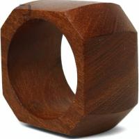 China Octagon Wooden Napkin Ring 50x50x25mm for sale