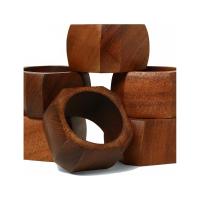 China Octagon Wooden Napkin Ring 50x50x25mm for sale