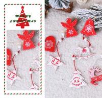 China Wholesale Christmas Wooden Hangtags Christmas Tree Pendants Various Shapes Of Wood Chips Wooden Craft Decoration for sale