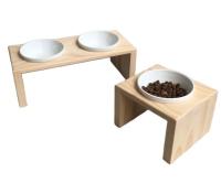 China Elegant wooden stand for cats and small dogs Dining Table bowl stand feeding stand -solid wood for sale