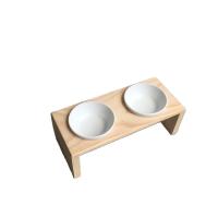 China Elegant wooden stand for cats and small dogs Dining Table bowl stand feeding stand -solid wood for sale