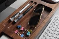 China Wood Desk Organizer Office Desk Accessories Wood Docking Station Wood Phone Stand Home Desk Storage Christmas gift for sale