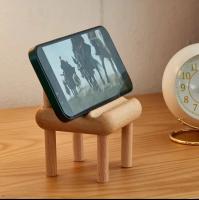 China Mini Wooden desk phone holder for table ,wooden cell phone stand for sale
