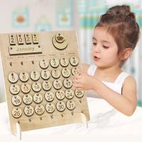 China Montessori Toy wooden Home calendar  for children education learning toy for sale
