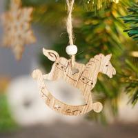 China Hot Selling Wooden Christmas Ornaments DIY Wood Small Hanging Pendant For Christmas Decoration for sale